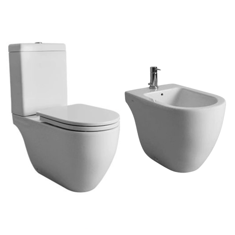 Combo Ferrum Inodoro Largo Fontana + Deposito + Bidet 1 Agujero Blanco ...